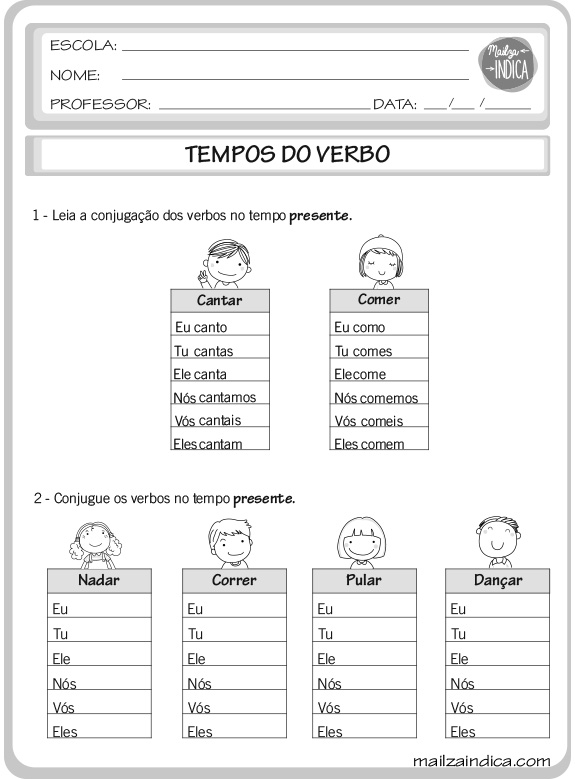 MAILZAINDICA - Atividade do Ensino Fundamental de Língua Portuguesa